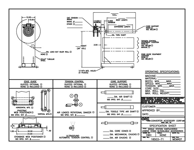 CAC Specification Sheet Search Results